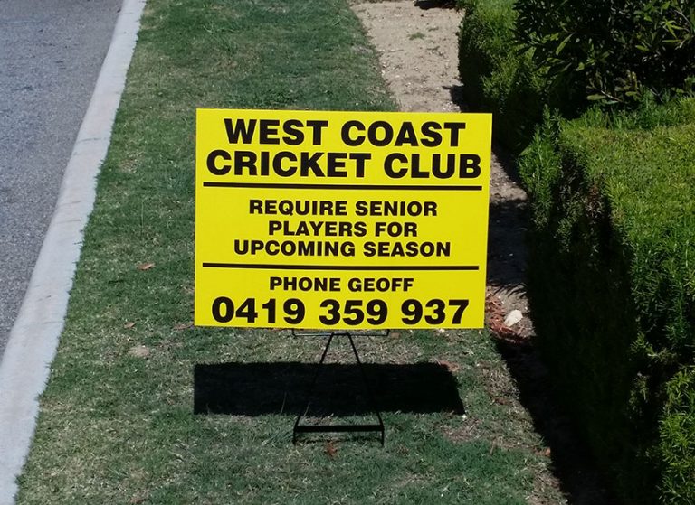 Cricket Club Signs | Perth Graphics Centre